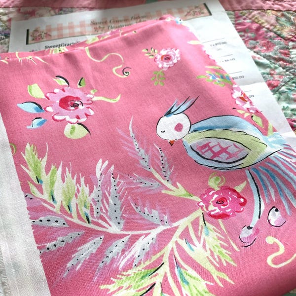 Emily Taylor for Riley Blake Designs CHATSWORTH Bloom in Mint Cotton ...