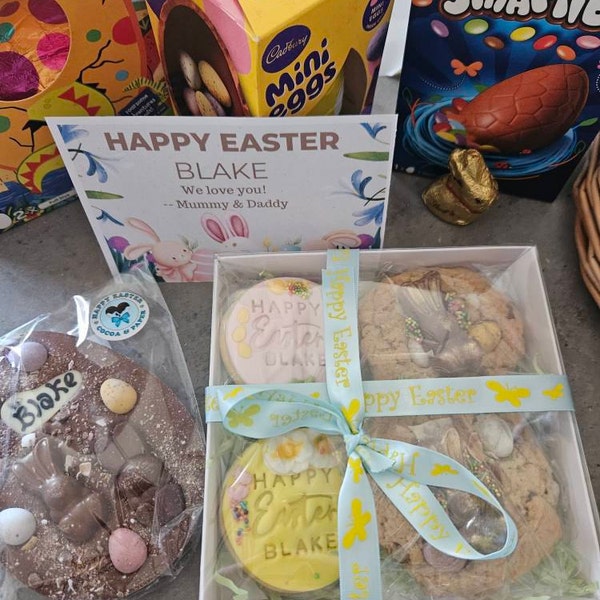Personalized Easter Shortbread Biscuits Treat Box-chocolate Egg Cookies ...