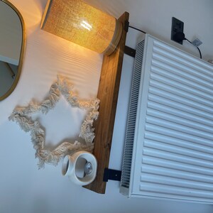 Solid Wood Radiator Shelf With Brackets Rustic Narrow Shelf for Hallway ...