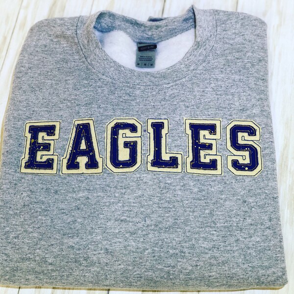 Raggy Varsity Style Double Applique Machine Embroidery Alphabet - 4 ...