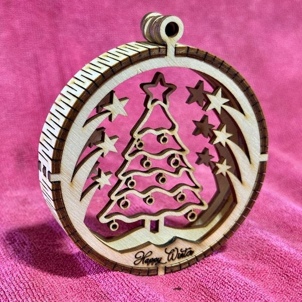 12 Files 3 Layer Mini Bundle Tree Decoration SVG Vector Laser Cut ...