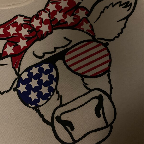 4th of July Svg, Cow Svg, Independence Day Svg, American Flag Svg ...