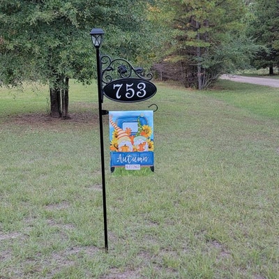Camp/rv Sign With Flag Holder and Solar Light 48 - Etsy