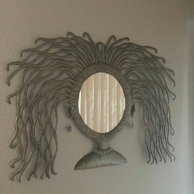 METAL MIRROR Wall Hanging Mirror Metal Art Metal Wall Art - Etsy