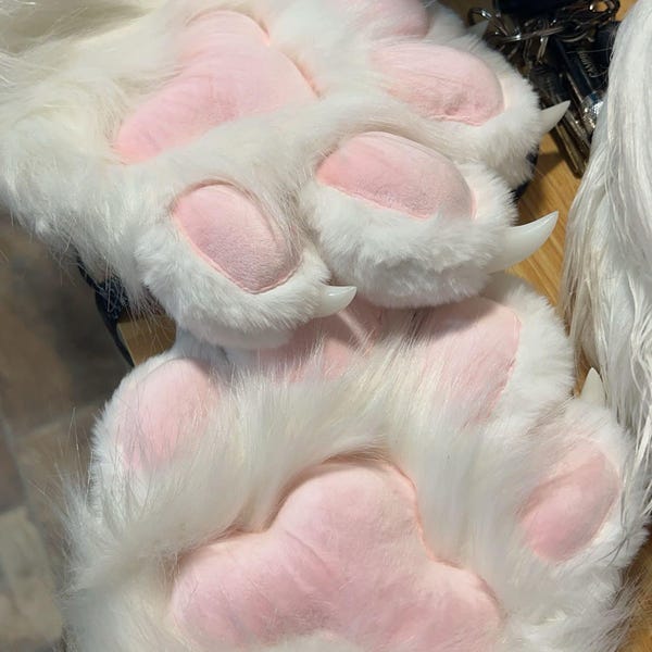 17 Colorsfursuit Furry Cat Paws With Claw, Fursuit Cat Gloves, Cosplay ...