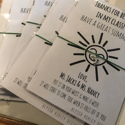 End of the Year Student Teacher Gift Thank You Wish Bracelet - Etsy