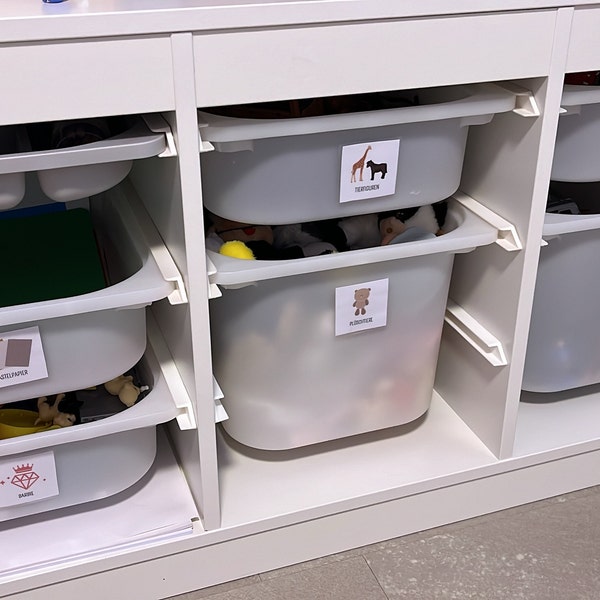 Toy Bin Labels Editable , Toy Box Labels With Picture, Trofast Storage ...