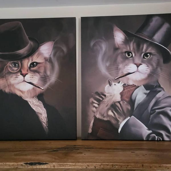 Custom Royal Pets Portrait, Group Fish Portrait, Gift for Fish Owner - Etsy