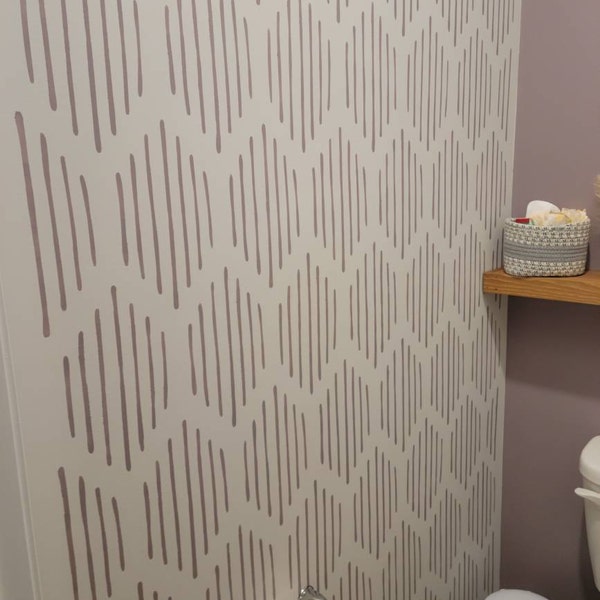 CELINE Hexagon Wall Stencil Scandinavian Wall Decor Stencil Large Wall ...