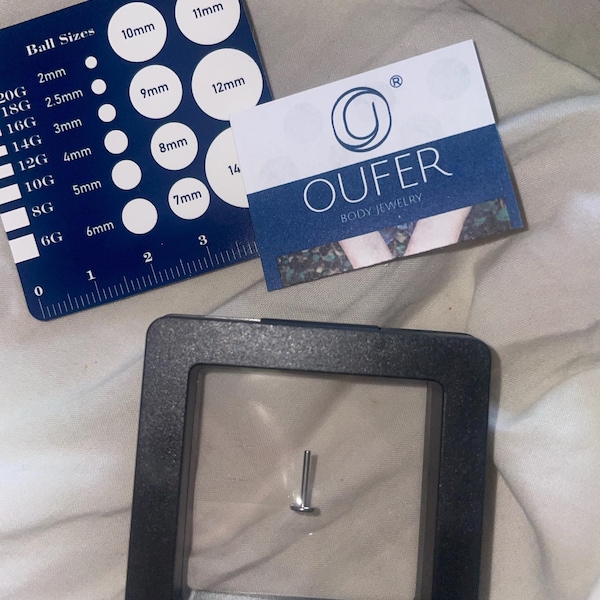 14K Gold Vertical Dangle Hidden Helix Piercing/threadless Push Pin Flat ...