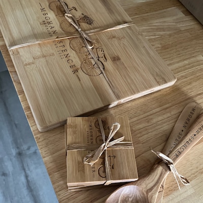 Custom Chopping Board, Personalized Cutting Board Gift Set Custom ...