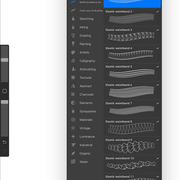 Procreate Ruffles Brushes. Procreate Folds Brushes. Procreate Fashion ...