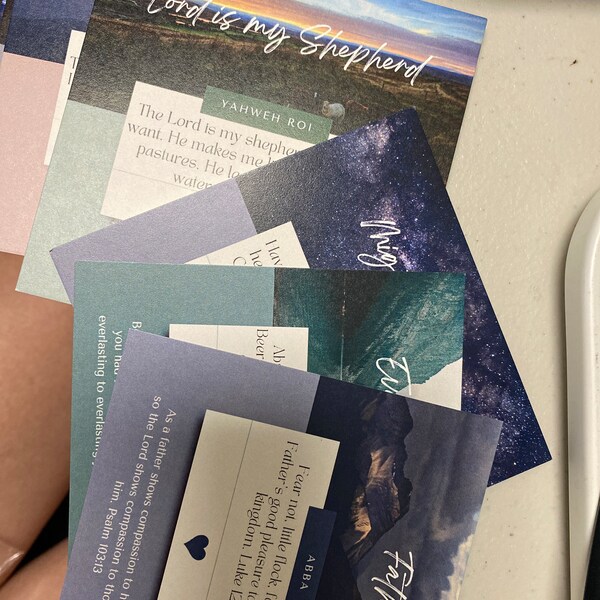 Names of God Scripture Cards / Bible Memory Verse Cards / Scripture ...