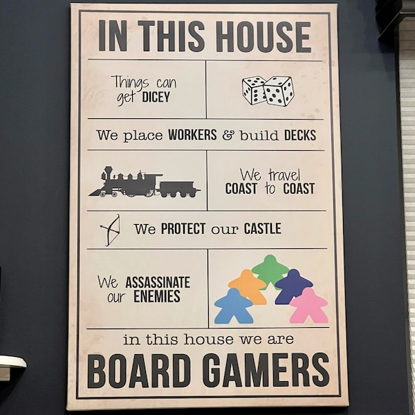 Printable Custom Parchment Style Board Game Wall Art~personalized Table ...