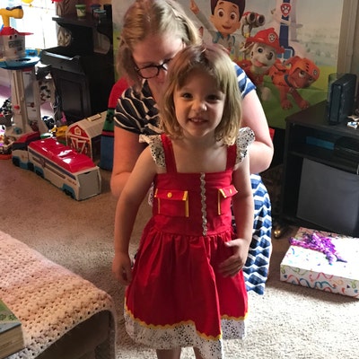 Girl's Fireman Rescue Dog Dress , Girl's Fire Rescue Dress , Girl's ...