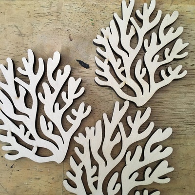 Coral Reef 002 Unfinished Wooden Cutout for Crafting, Home & Room Décor ...