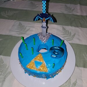Zelda Master Sword Personalized Cake Topper | Etsy
