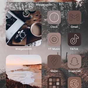 Ios 14 Beach App Icons Blue Beach Pack Icons Aesthetic Line - Etsy