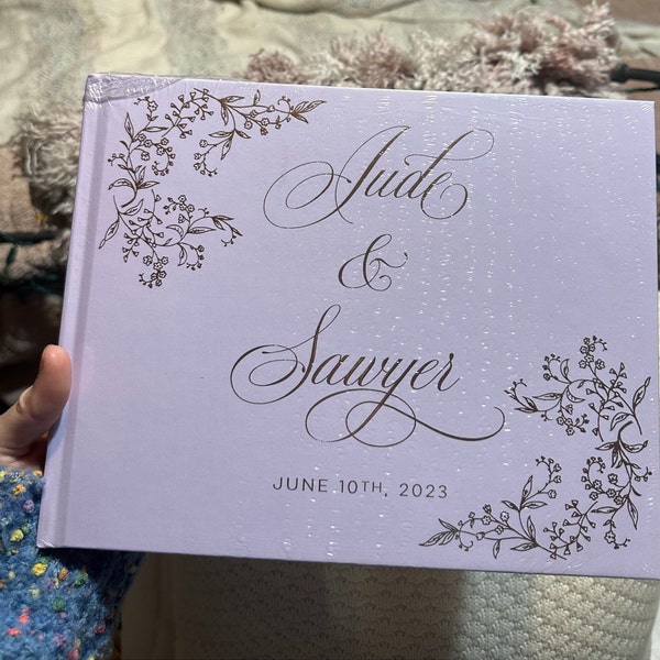 Custom Wedding Guest Book, Wedding Book, Guests Sign In, Hardcover ...