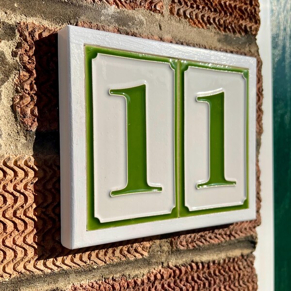 Jacho Black Hand-painted Number Tiles & Metal Filigree Frames: 11 X 5 ...