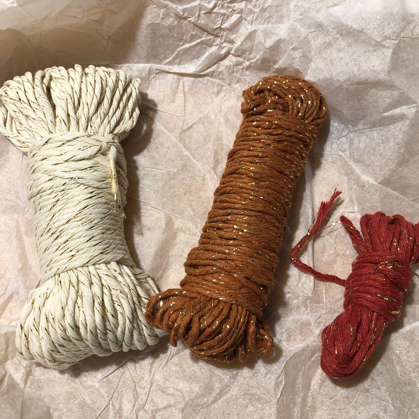 3mm Single Strand Macrame Cord, Soft Twisted Cotton Rope, Natural Cord ...