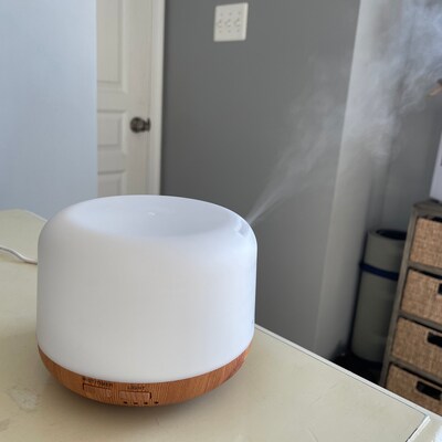 Essential Oil Diffuser White & Wood Grain Diffuser - Etsy