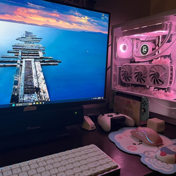 Gaming PC sakura by Optimist Streaming Ready Pink Floral PC - Etsy