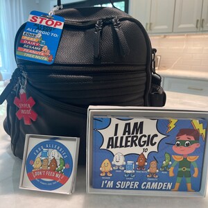 Custom Food Allergy Stickers for Lunch Boxes Labels School - Etsy