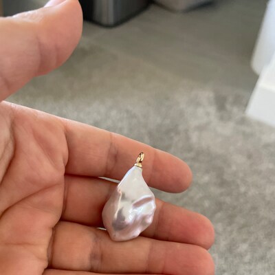 Large Pink Purple Fireball Pearls Flameball Natural Metallic Baroque ...