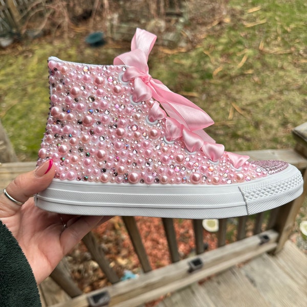 WOMEN Red Bling Converse All Star Chuck Taylor Sneakers LOW TOP - Etsy