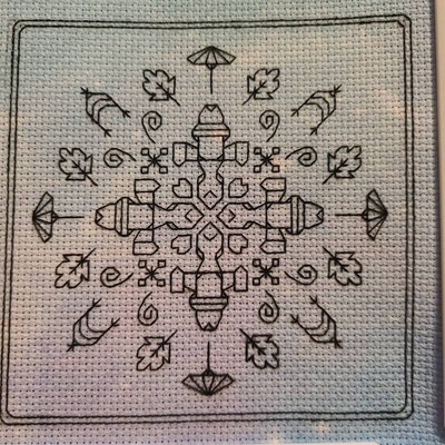 Botanical Blackwork Sampler - Etsy