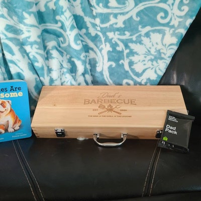 Gift for Dad, Personalized Grill Set, Custom Father's Day Gift, BBQ ...