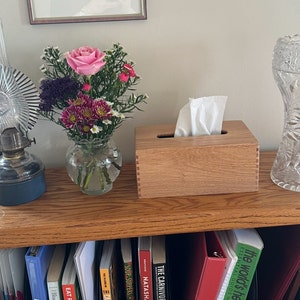 Solid Cherry Top Solid Tiger Maple Sides Cherry Splines Handmade Tissue Box Cover Holder ...