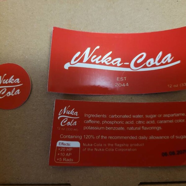 Nuka Cola Label Quantum Cola Fallout for Fans Sticker Label Fan Art ...