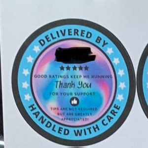 Custom Delivery Stickers for Gig Workers of Doordash Uber | Etsy