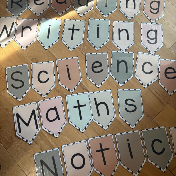 Classroom Display Titles - Polka Bunting *DIGITAL DOWNLOAD - Etsy UK