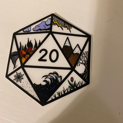 Elemental D20 Decal Sticker - Etsy