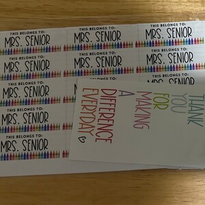 Teacher Book Labels Teacher Name Labels Personalized Teacher - Etsy