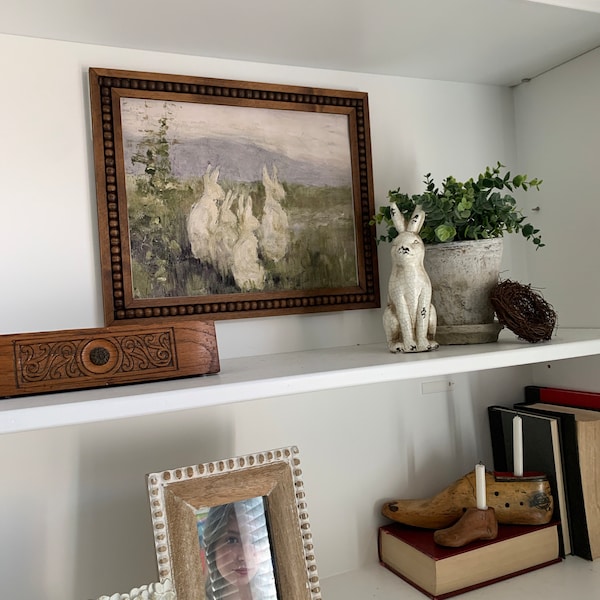 Bunnies in a Field Art | Printable Digital Download | Vintage Easter ...