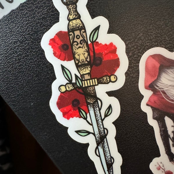 Poppy's Wolven Bone Dagger Die Cut Sticker - Etsy