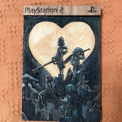 Wooden Kingdom Hearts Playstation 2 / PS2 Cartridge - Etsy