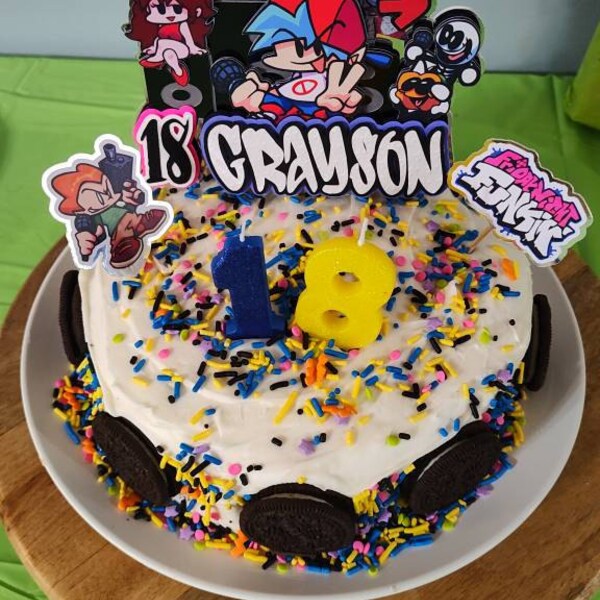 3D handmade Shadow the HH Cake Topper and 2pcs Mini Topper / Cupcake ...