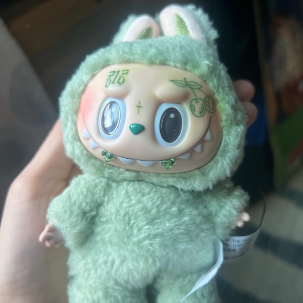 Custom Face-tatted Labubu | Tattoos, Iced-out Grills, Painted Eyes ...