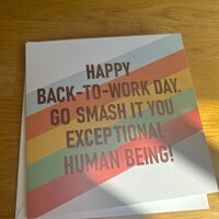Return to Work Greeting Card - Motivational for End of Maternity Leave ...