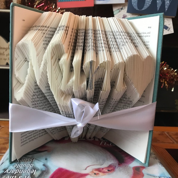 Personalised Book Folding Pattern Instructions. Customised Book Folding ...