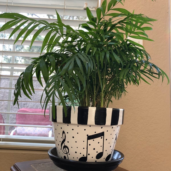 Music Note Flower Pot - Etsy