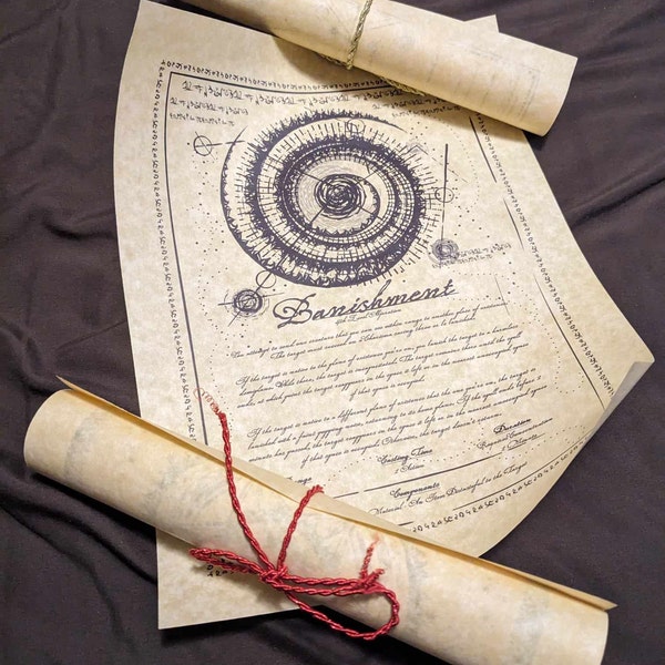 DND Printable Spell Scrolls: Black & White Magic Prop (set 1) (digital Download) - Etsy