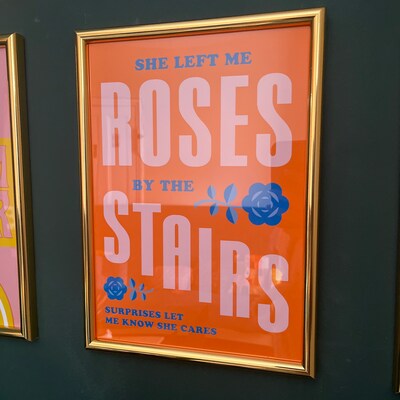 Blink 182 All the Small Things She Left Me Roses Lyrics Print ...