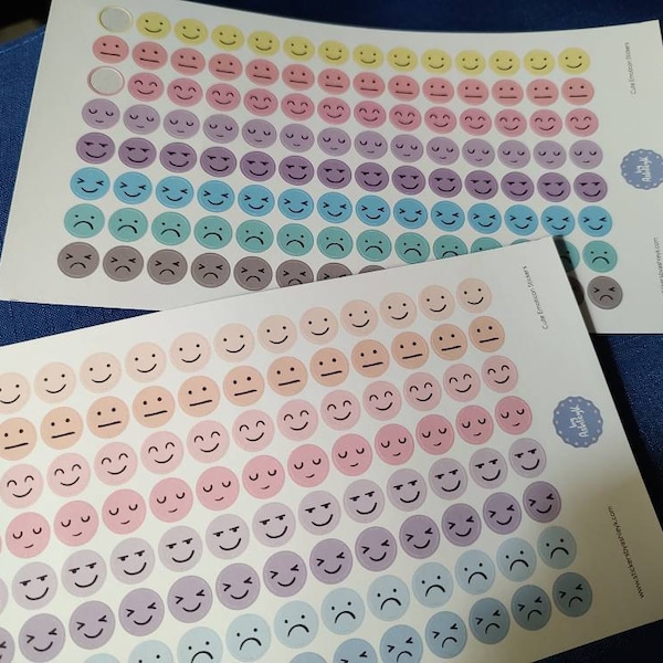 Doodle Emoticon Stickers Emoticon Round Stickers Face Emoticon Stickers ...