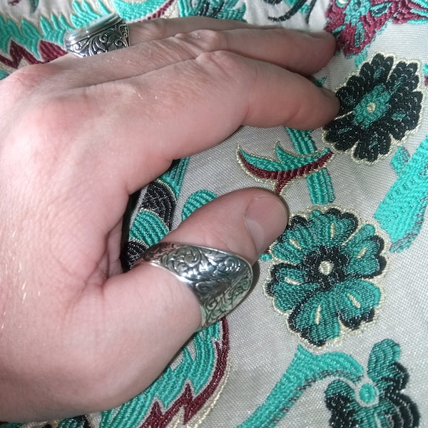 Modern Thumb Men Ring, Archer Thumb Ring, Mens Handmade Ring, 925 ...